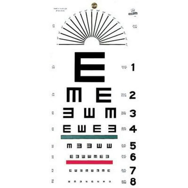 Graham Field Distance Vision Eye Chart 20 Feet Illiterate E - 1 Count ...