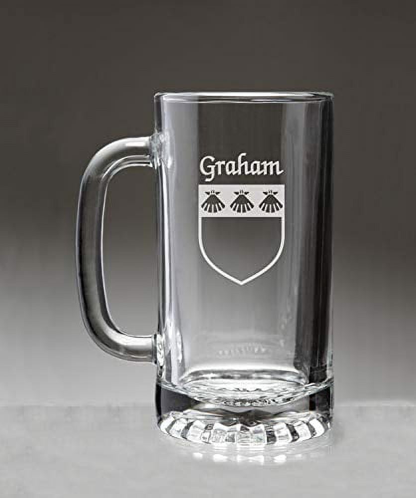 Graham Irish Coat of Arms Glass Beer Mug (Sand Etched) - Walmart.com
