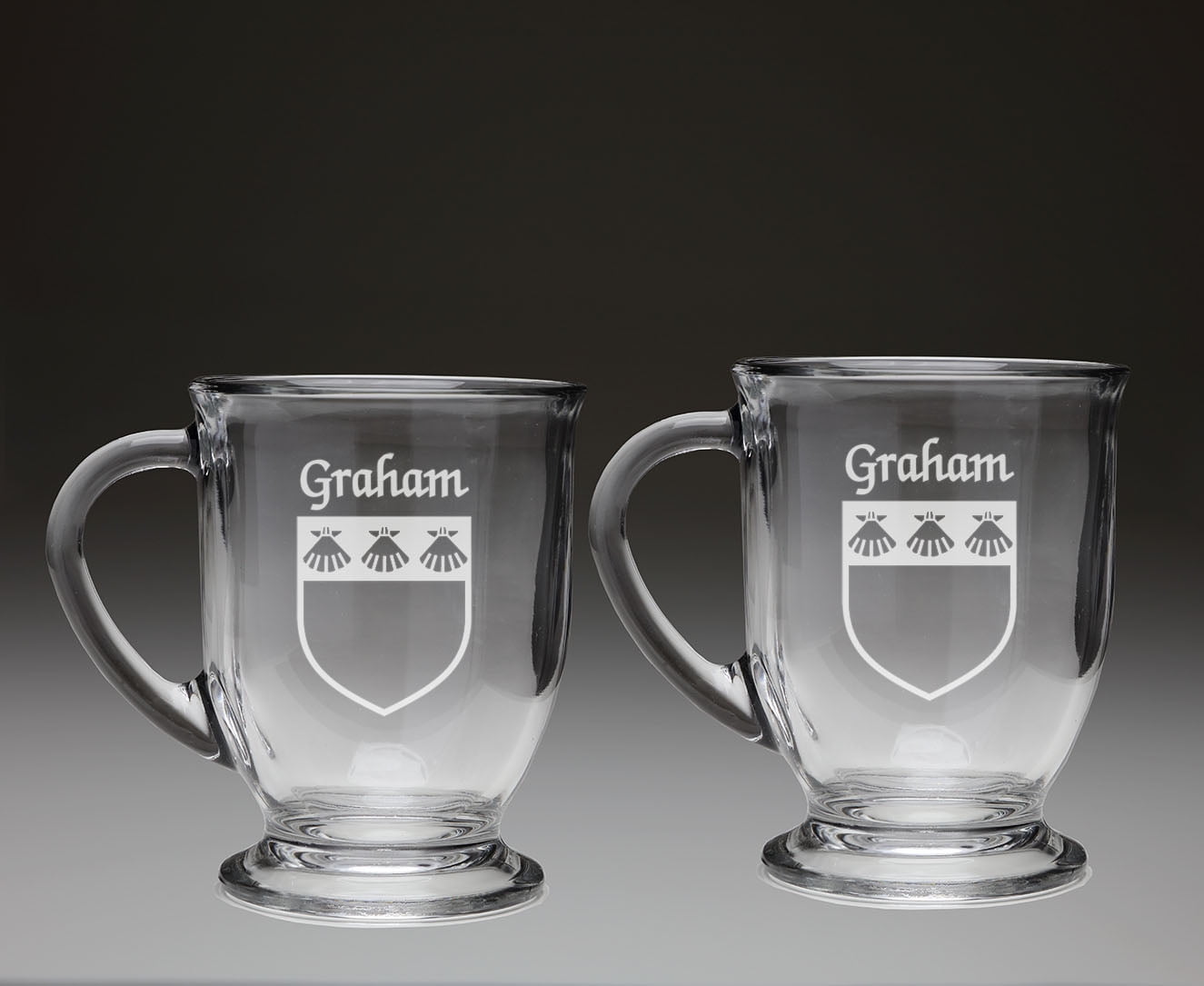 Graham Irish Coat of Arms Glass Coffee Mugs - Set of 2 - Walmart.com