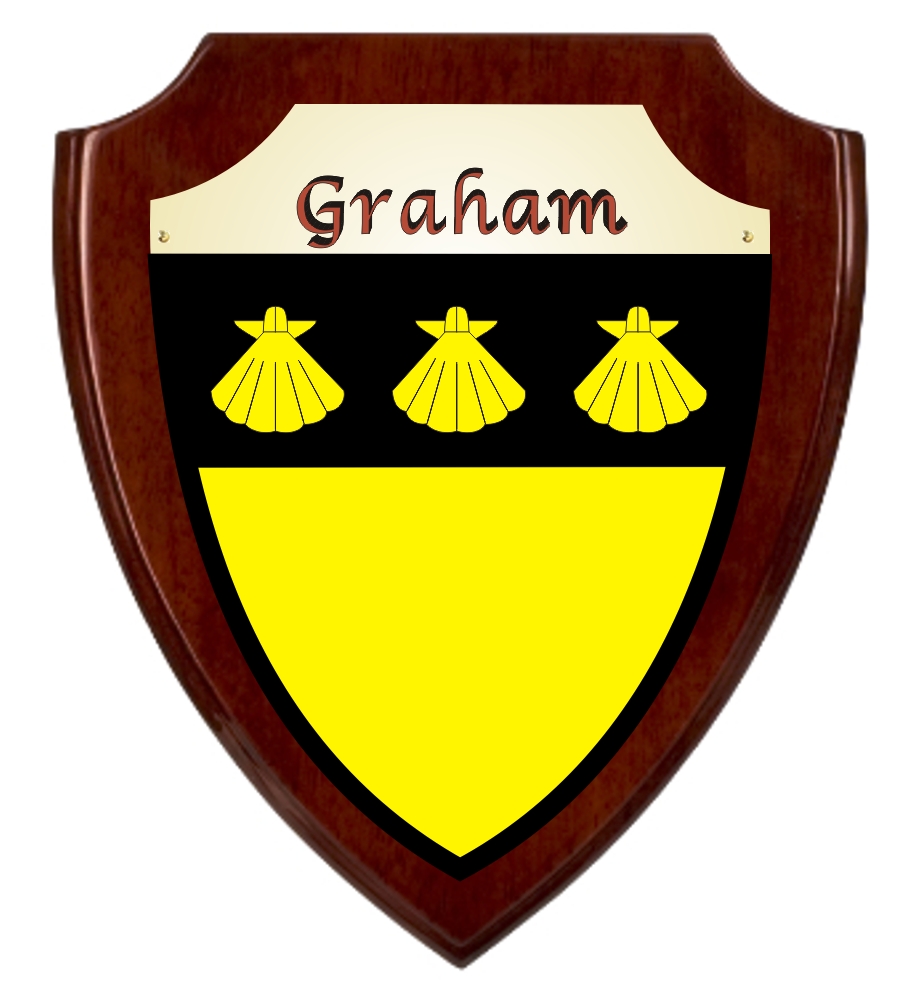 Graham Irish Coat of Arms Shield Plaque - Rosewood Finish - Walmart.com