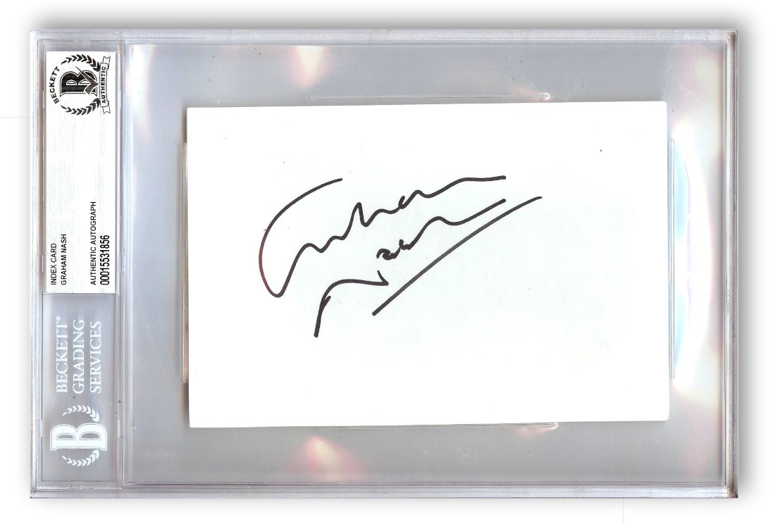 Graham Nash Signed Autographed Index Card Crosby, Stills, Nash & Young ...