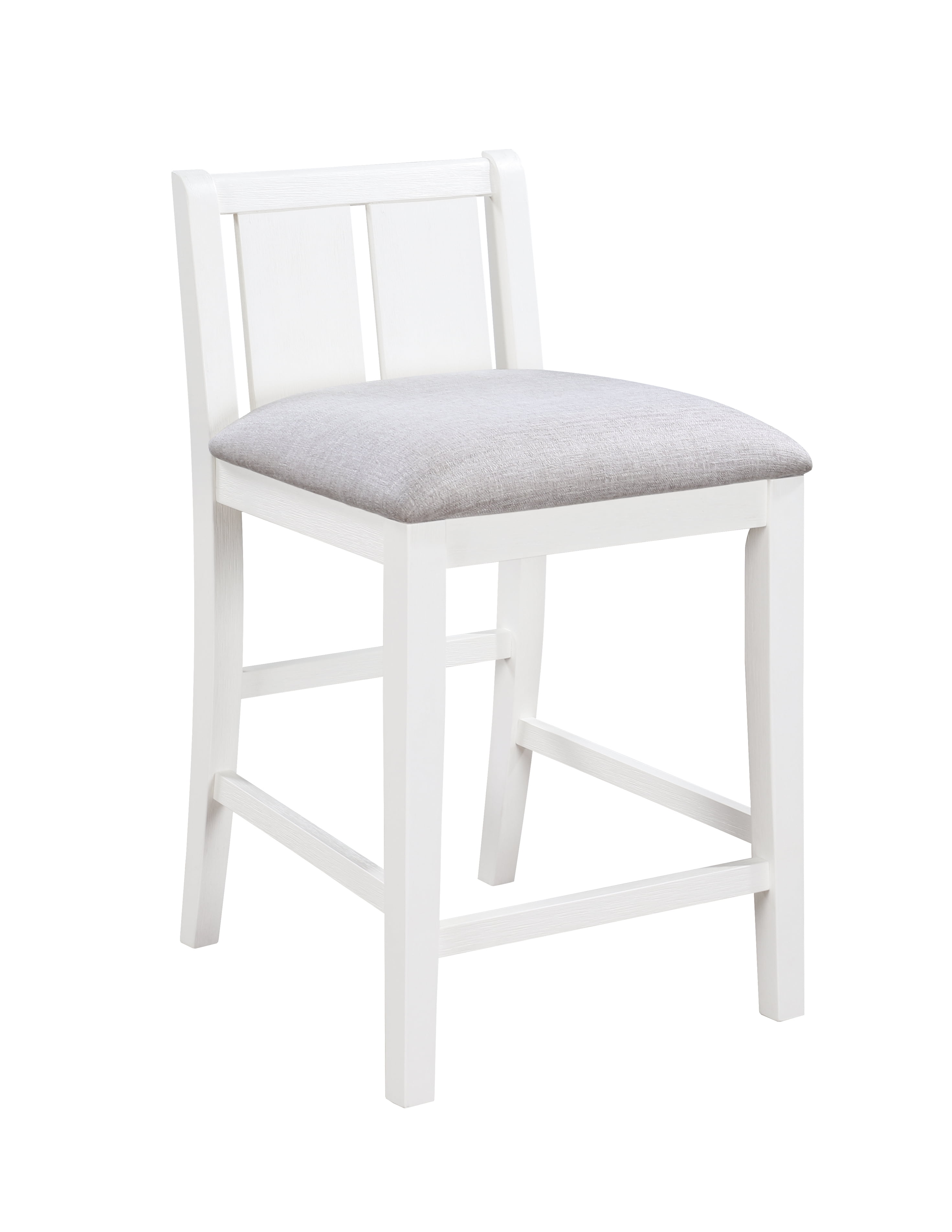 Graham Set of 2 White Finish Upholstered Seat 20" Counter Height Chairs ...