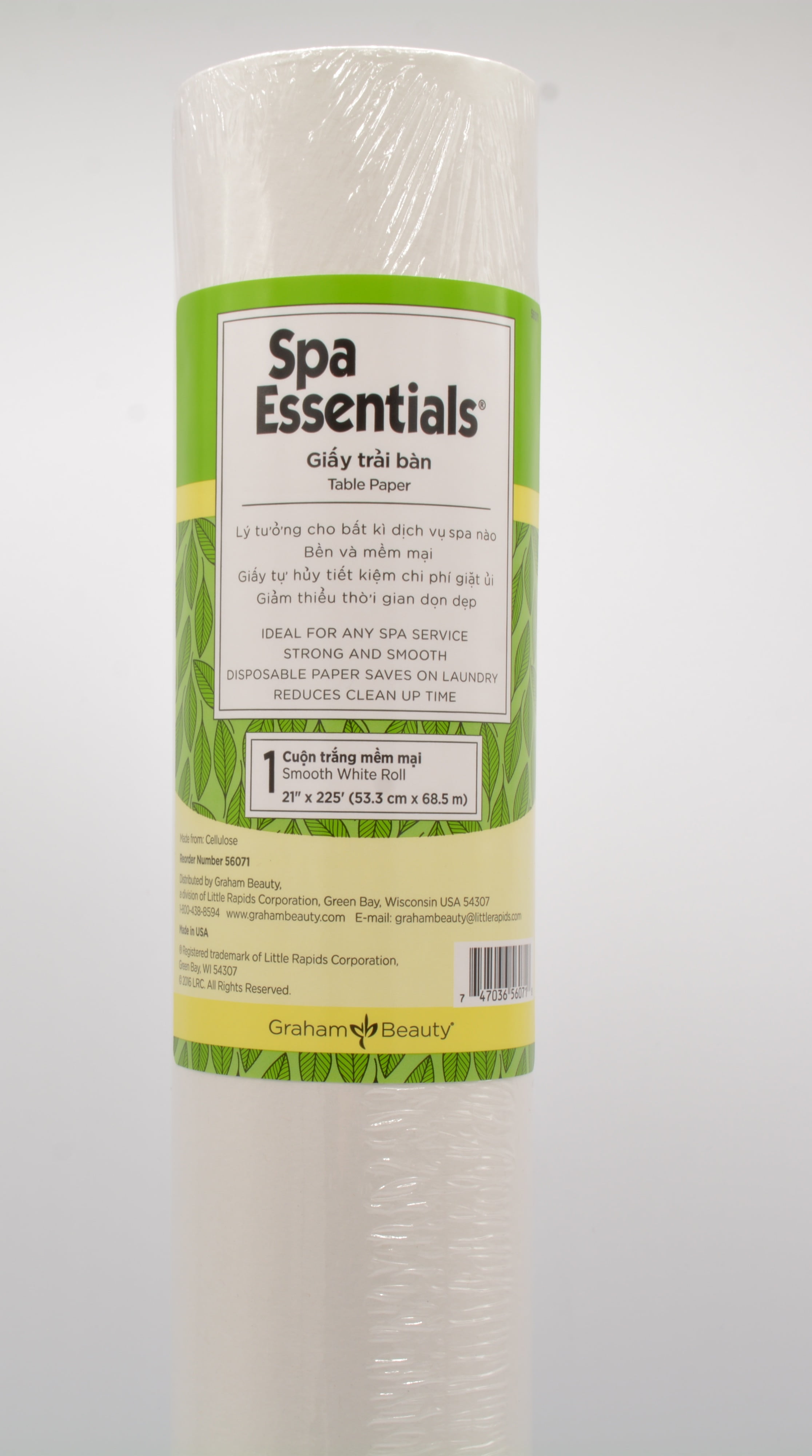 Graham Spa Essentials Smooth Vietnamese Table Paper (21" x 225') (53.3 ...