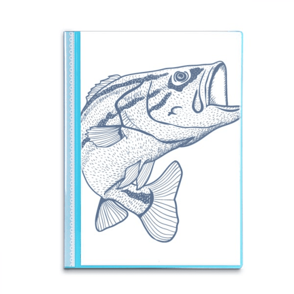 Grain Blue Big Fish Art Deco Fashion Book Sheet Protectors Portfolio ...