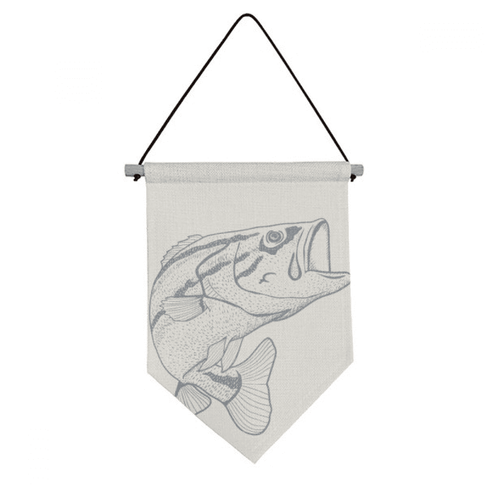 Grain Blue Big Fish Art Deco Fashion Canvas Flag Hanging Wall Art Decor ...