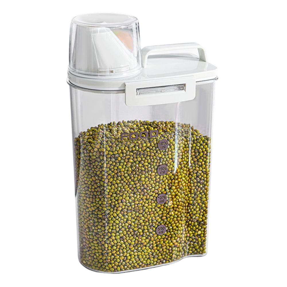 Grain Container Coarse Cereals Container Transparent Rice Box Funnel ...