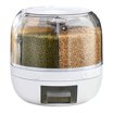 Wuzstar 6-Grid Rice Dispenser Rotating Dry Grain Container Tank for ...
