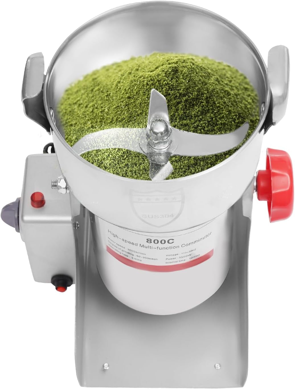 Grain Mill, Electric Dry Cereals Grinder w/Sieve, Stainless Steel Grain ...