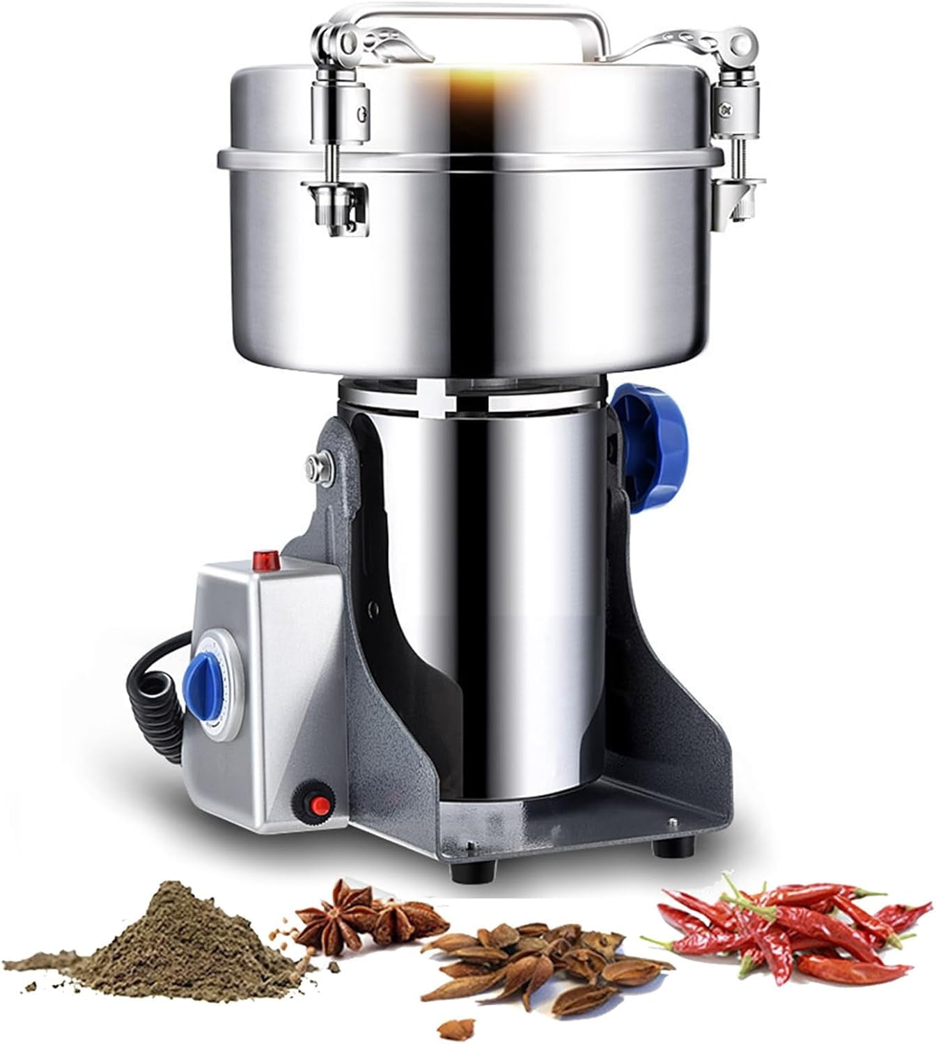 Grain Mill Grinder 1000g, 304 Stainless Steel 3200W Electric Flour Machine, 35000r/min High ...