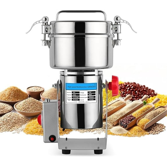 Grain Mill Grinder - 1000g High-Speed Electric Stainless Steel grain ...