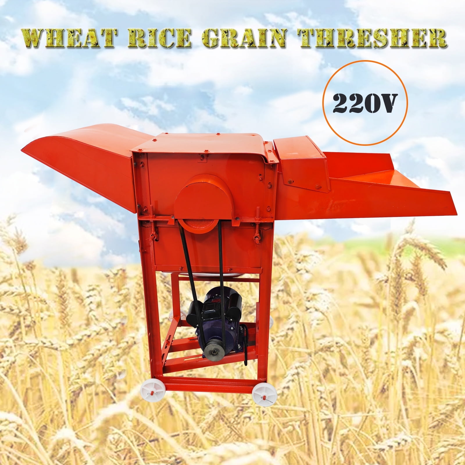 Grain Peeling Shelling Machine Wheat Thresher Rice Soybean Sorghum ...
