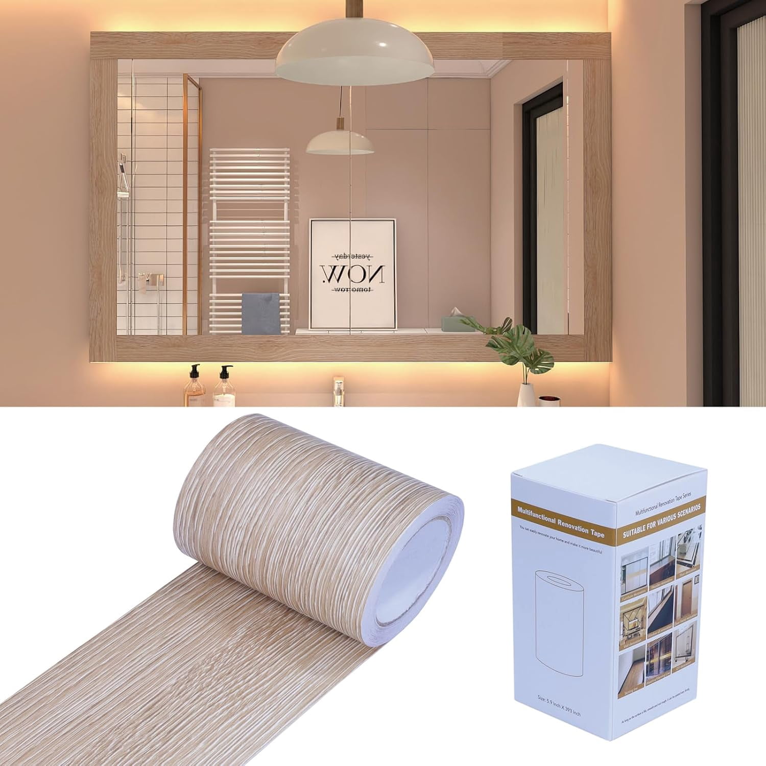 Grain Removable PVC Border Wall Decor Removable Self Adhesive Door ...