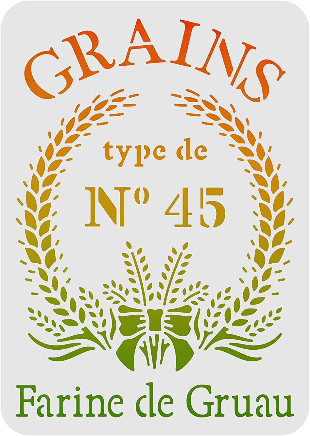 Grain Stencils Template 11.6x8.3 inch Plastic French Grain Sack Drawing ...