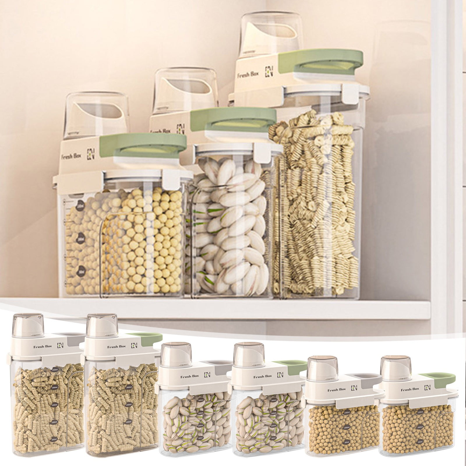 Grain Storage Container, Double Sealed Design with Funnel Spout, for ...