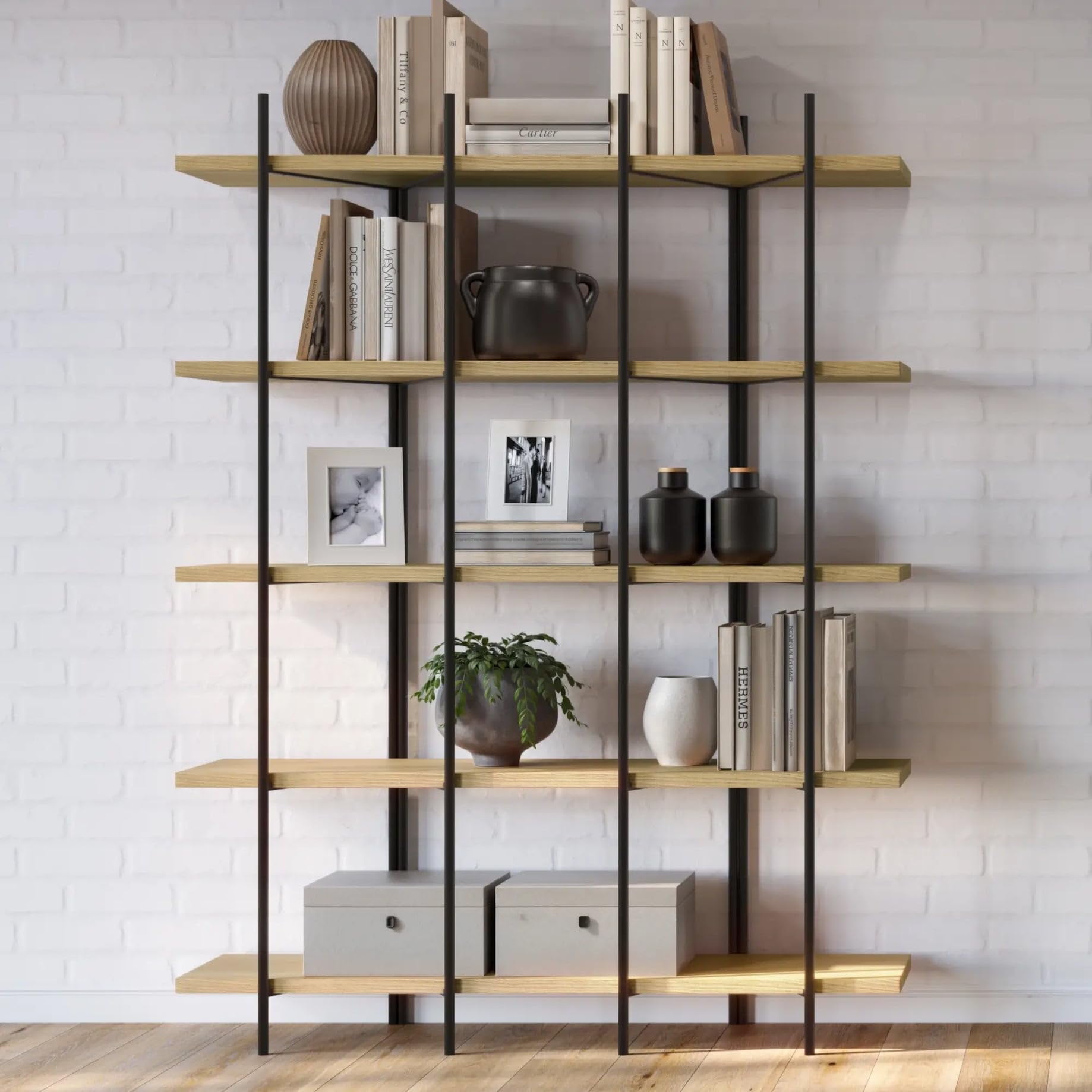 Grain Wood Furniture Cascais 53" Bookcase in Blonde Oak - Walmart.com