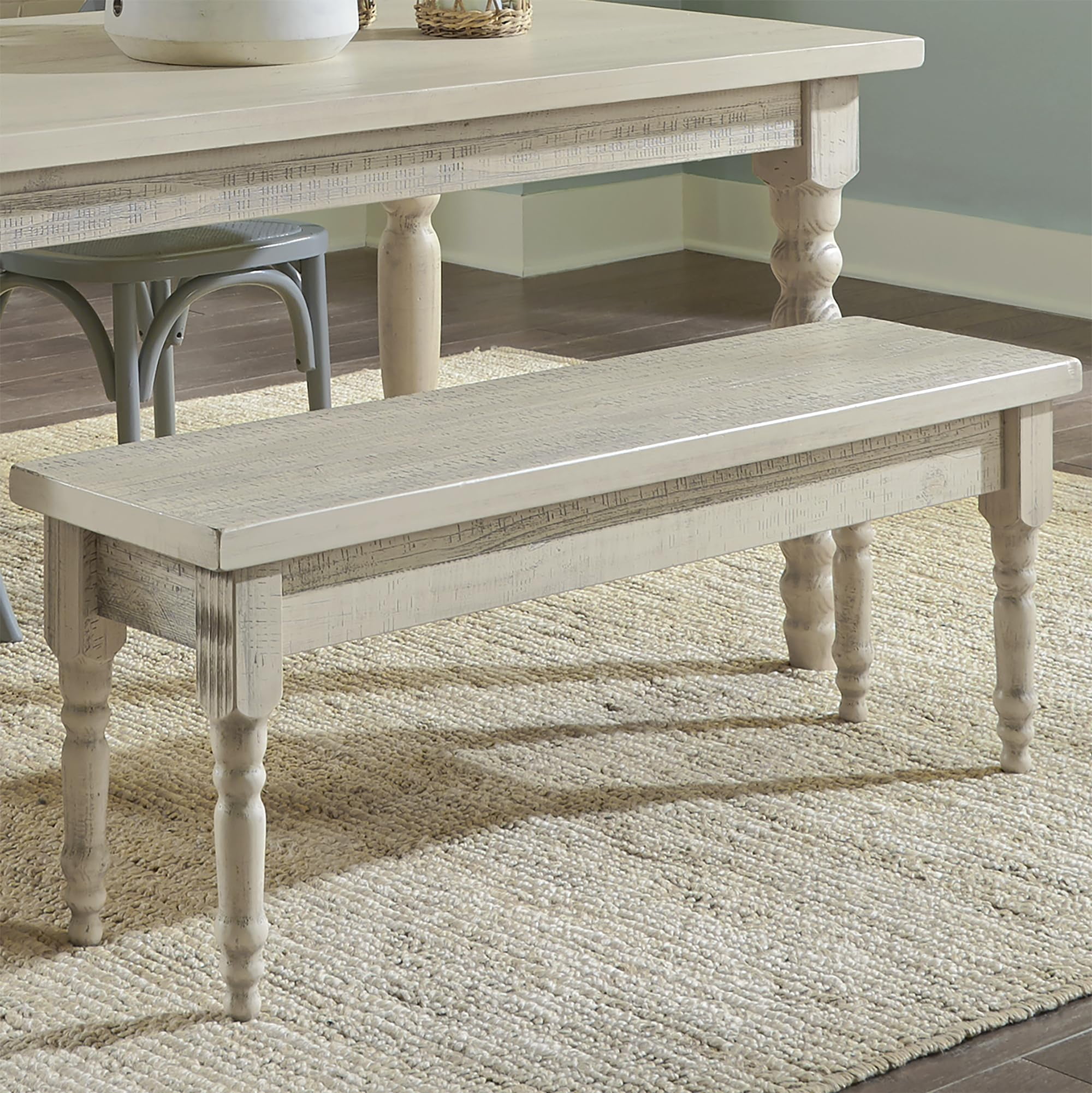 Grain Wood Furniture Valerie Solid Wood Bench, Off-White - Walmart.com