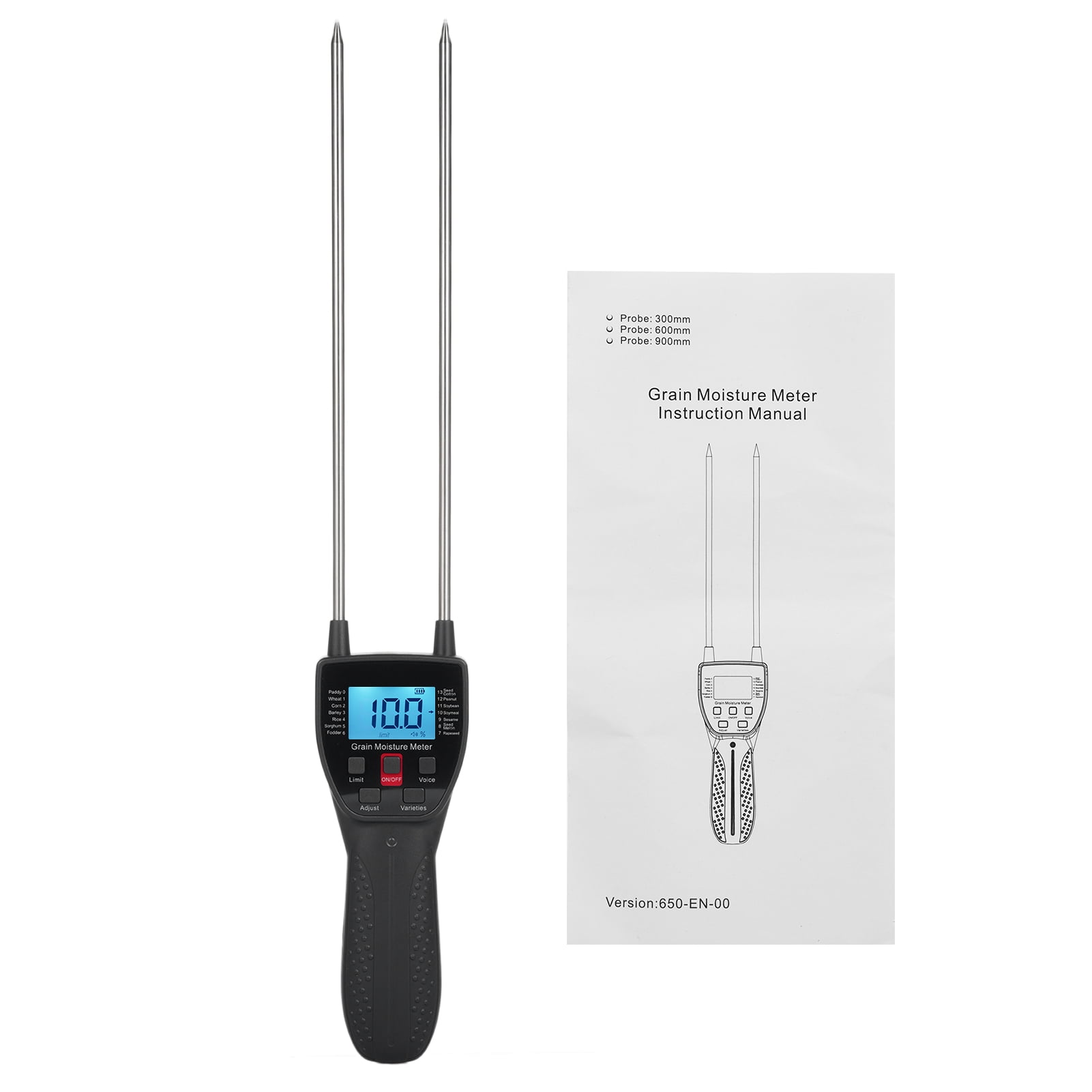 Grain moisture tester,Meter Lcd Probe Meter Water Soybean Tester Wheat ...