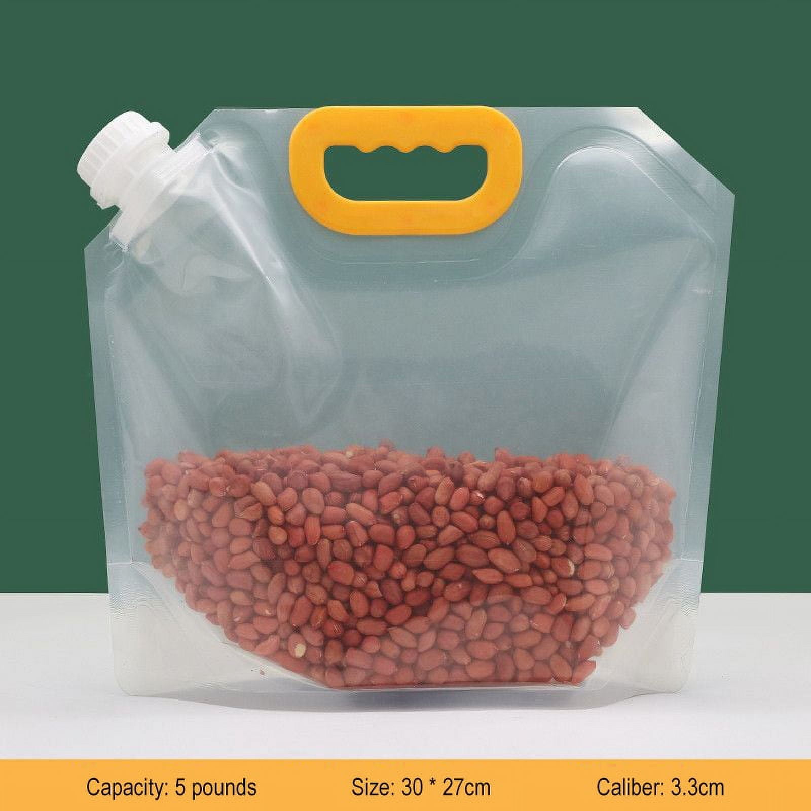 Grains and Cereals Storage Bag Transparent Self-Standing Suction Nozzle ...