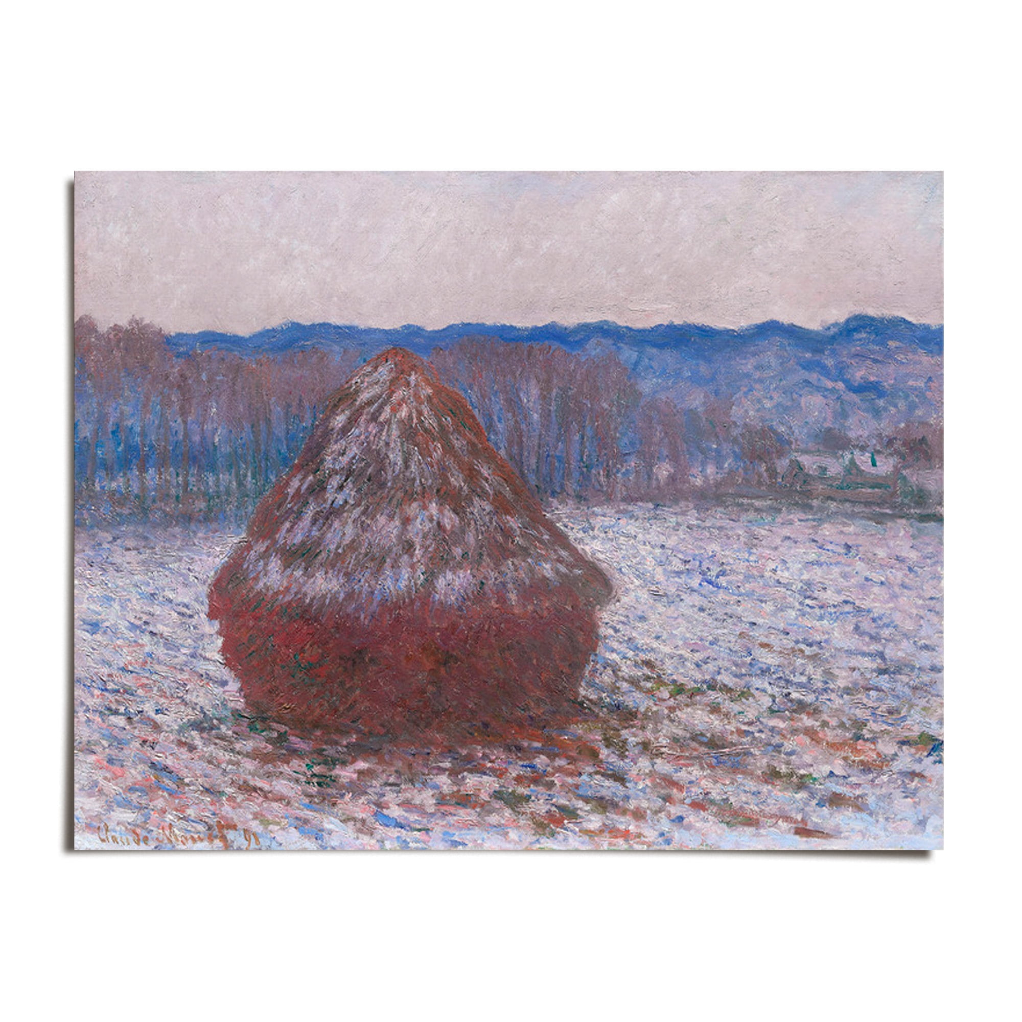 Grainstack in Overcast Weather, Snow Effect c. 1890-91 - Claude Monet ...