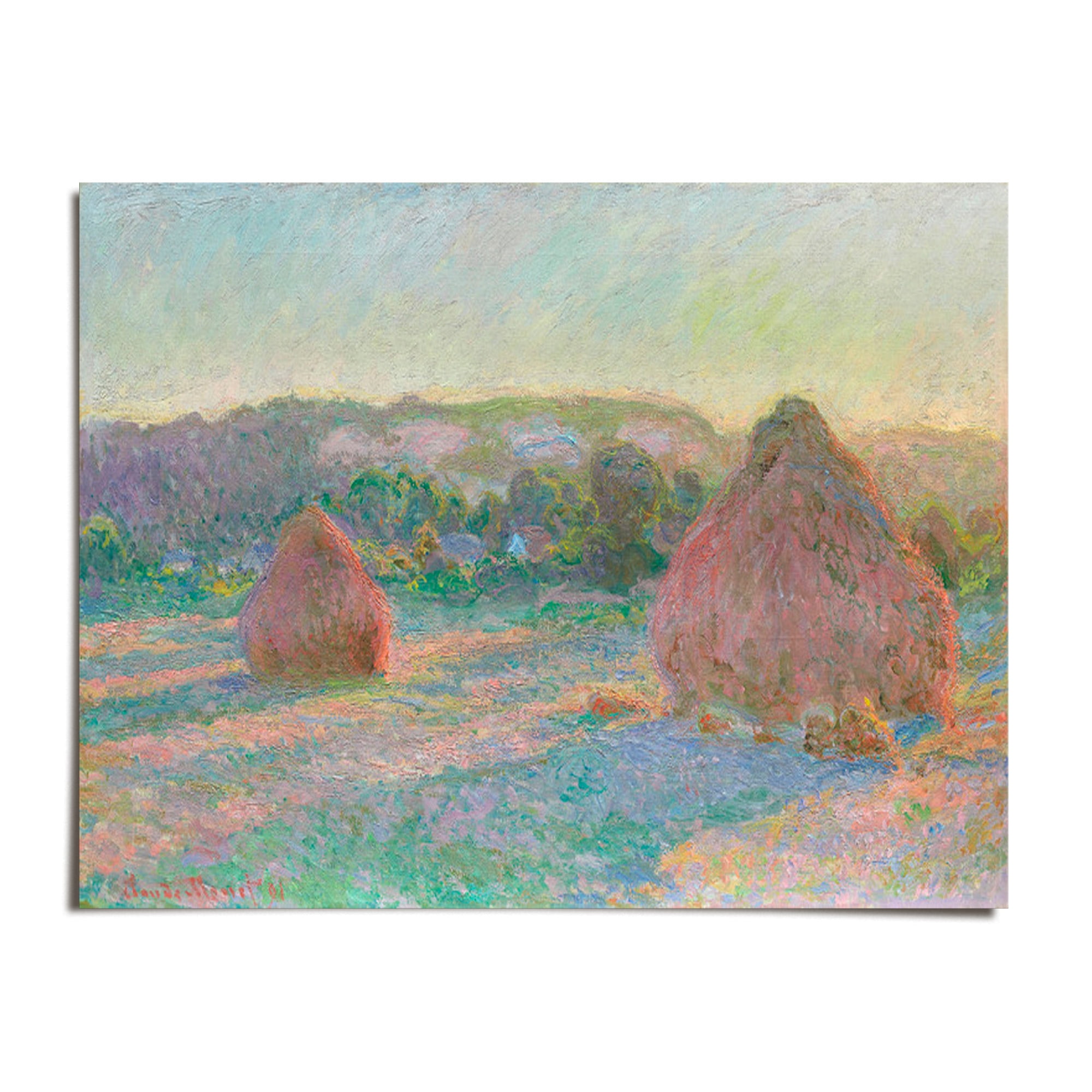 Grainstacks at the End of Summer, Evening Effect c. 1890 - Claude Monet ...