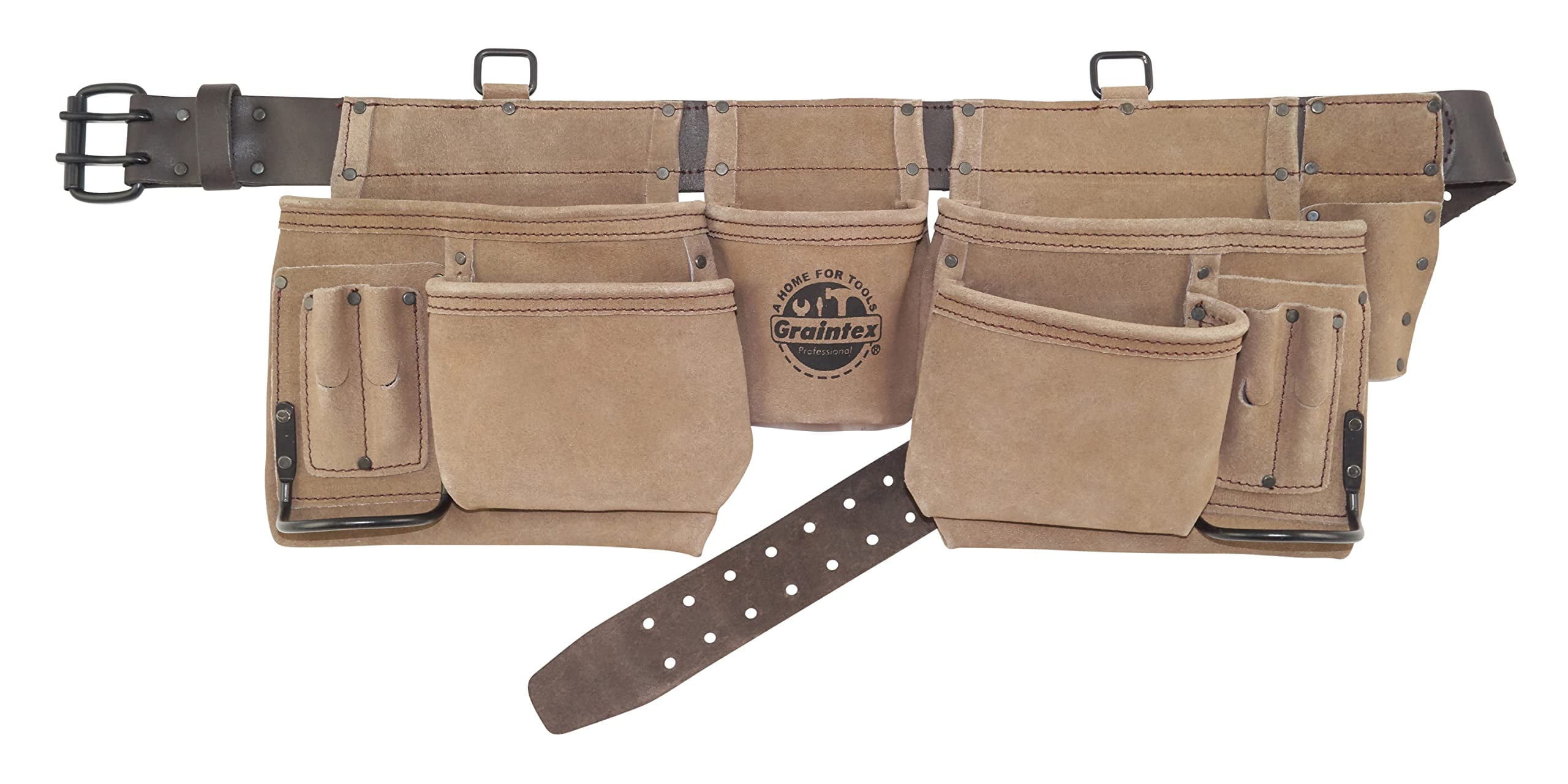 Graintex DS2038 12 Pocket Professional Work Apron Beige Color Suede ...