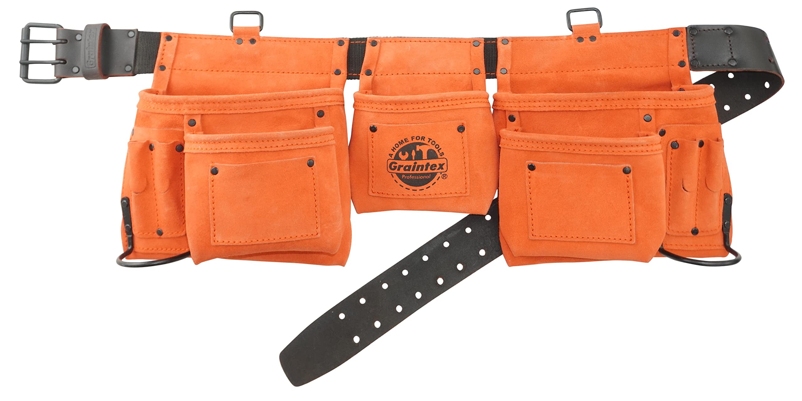 Graintex DS2500 11 Pocket Professional Work Apron Orange Color Suede ...
