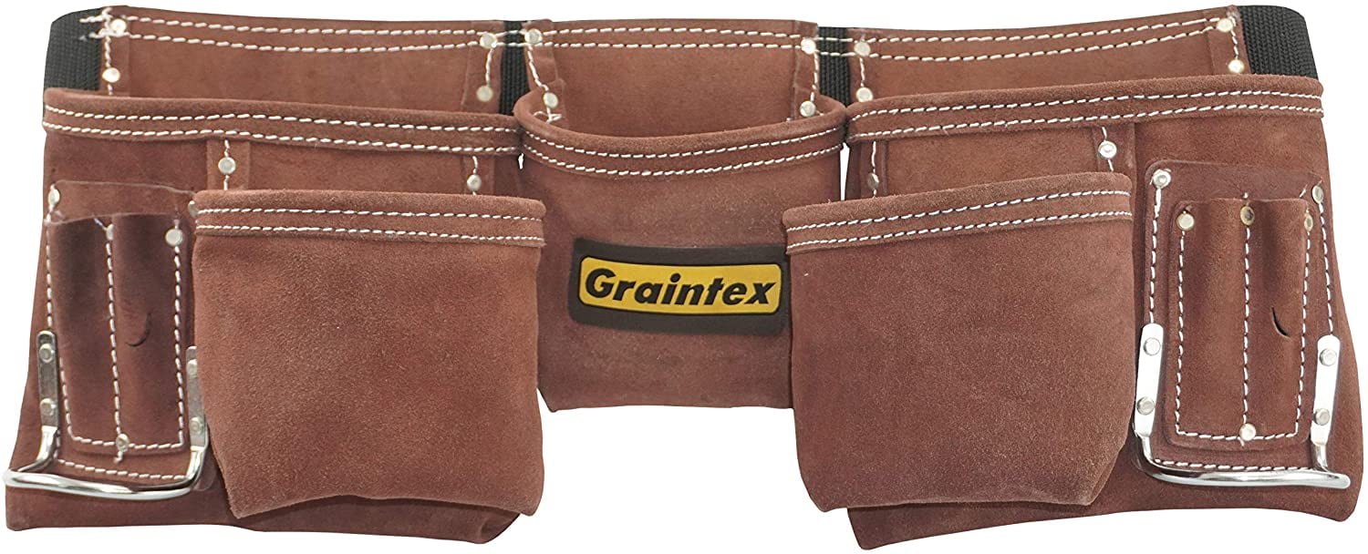 Graintex DS2966 11-Pocket Professional Work Apron Brown Color Suede ...