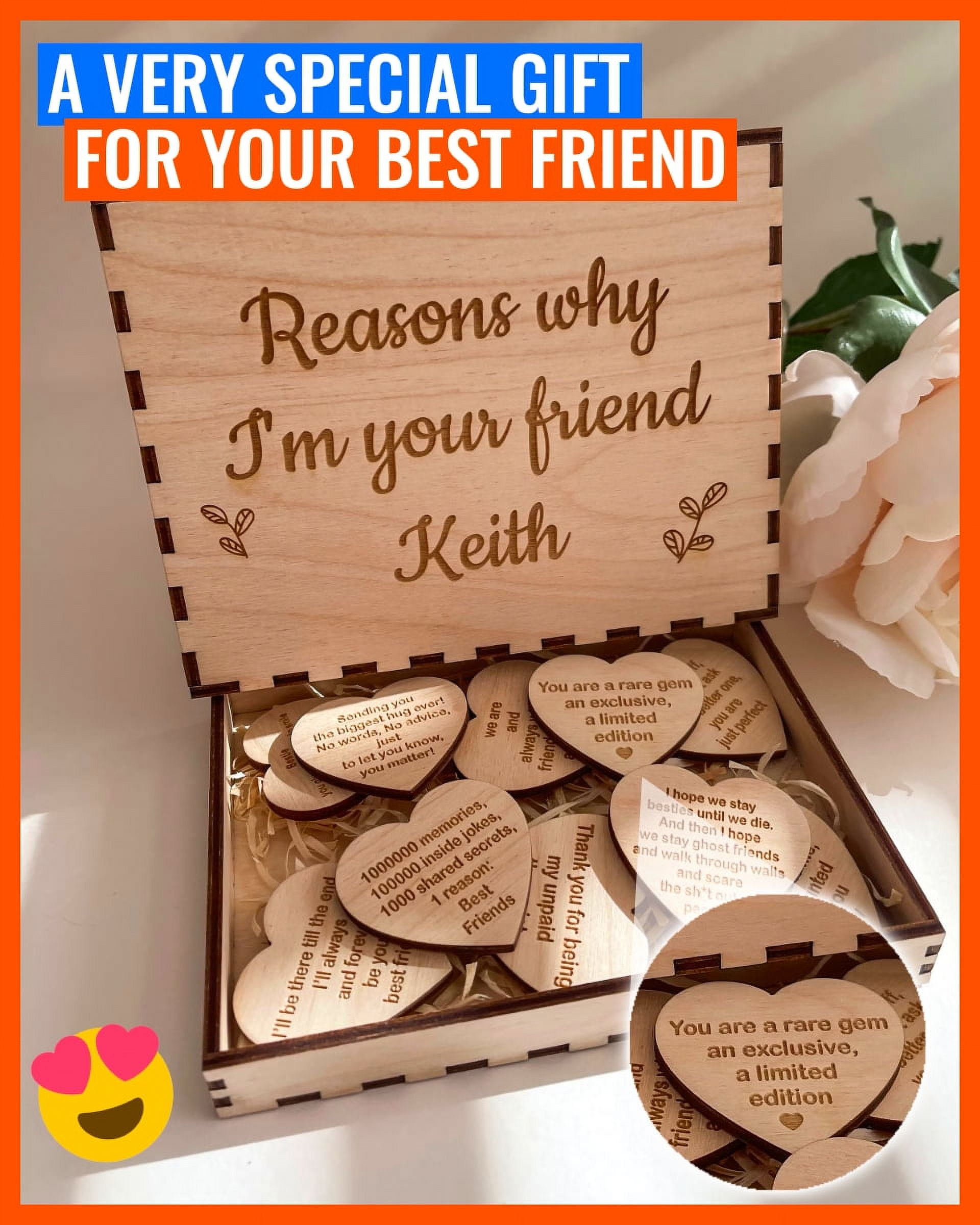Gram Love - Why You Are My Friend Wooden Box and Heart Tokens - Walmart.com