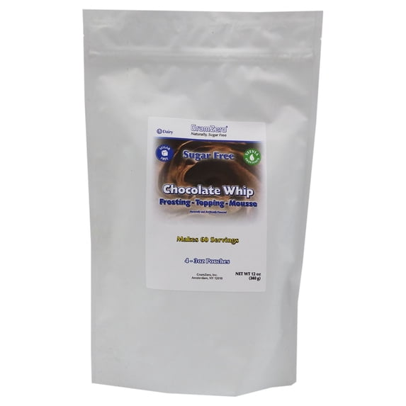GramZero Stevia Sweetened Sugar Free Frosting/Topping/Mousse Mix Flavor ...