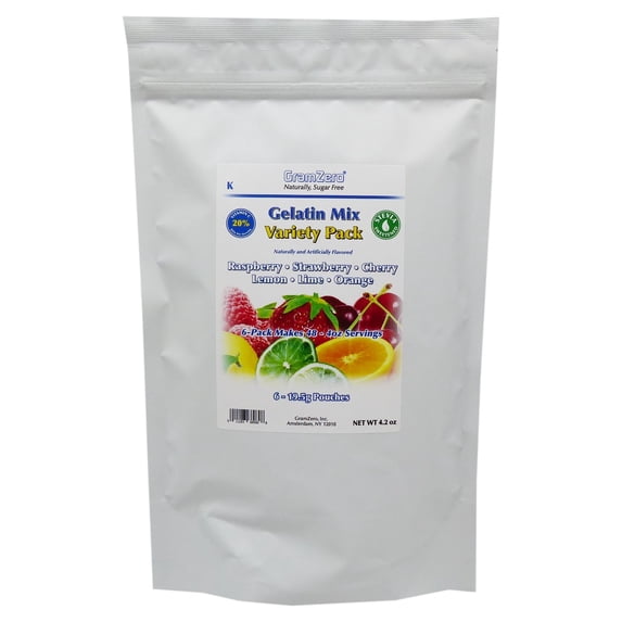 GramZero Stevia Sweetened Sugar Free Gelatin Mix Flavor: Variety ...
