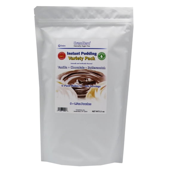 GramZero Stevia Sweetened Sugar Free Pudding Mix Flavor: Variety ...