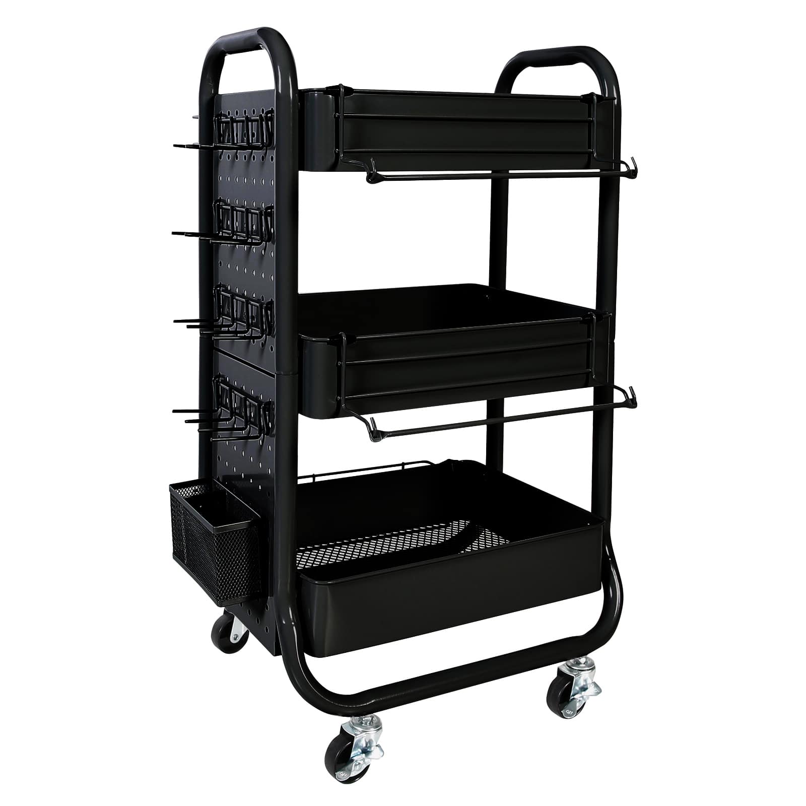 Gramercy Black Metal Rolling Cart by Simply Tidy - Customizable Storage ...