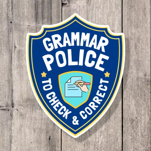 Grammar Police Vinyl Sticker Laptop Water Bottle Sticker Decalkindle ...
