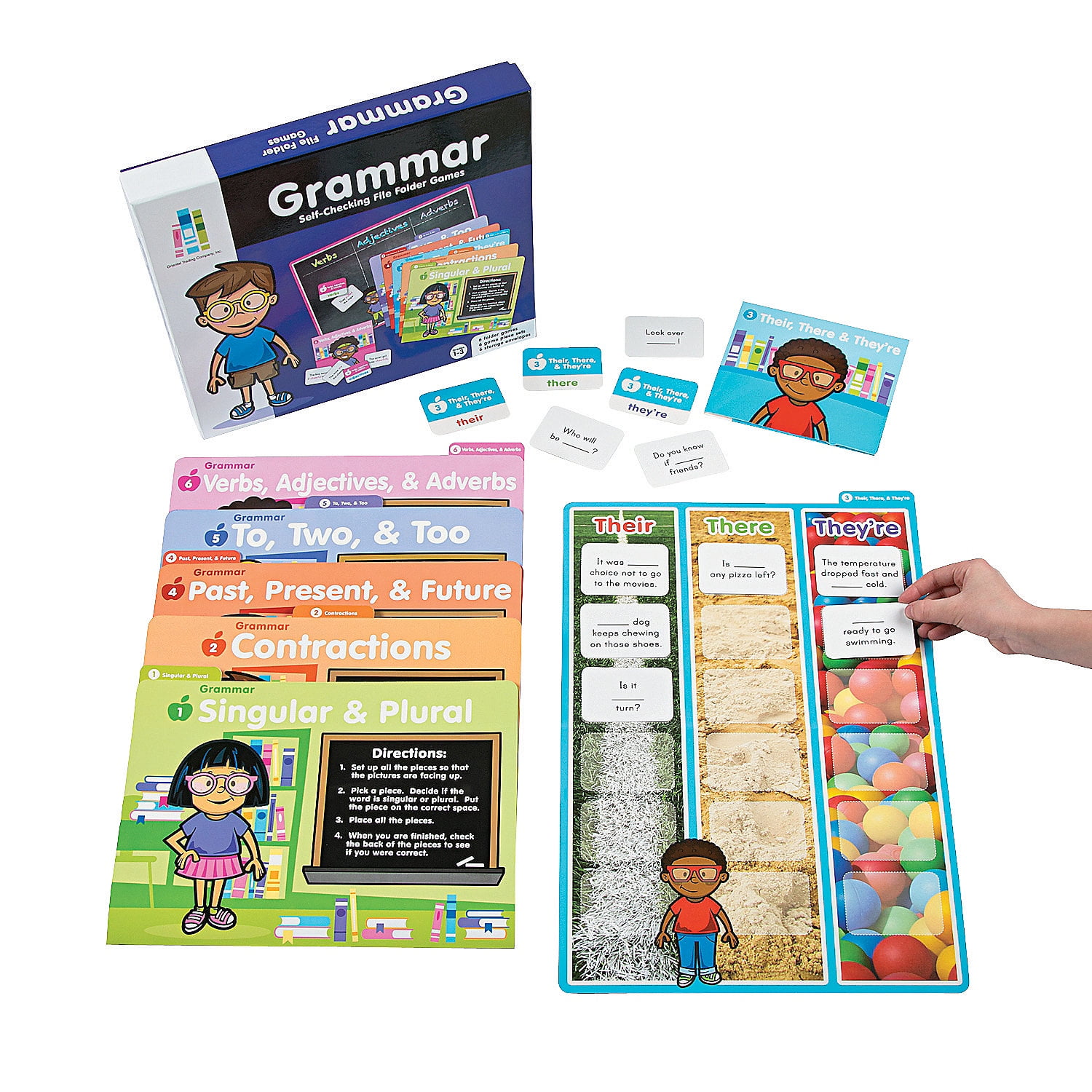 Grammer File Folder Games - Educational - 6 Pieces - Walmart.com