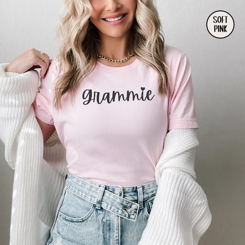 Grammie With Heart Shirt Grammie Gift From Grandkids Grandma Baby ...