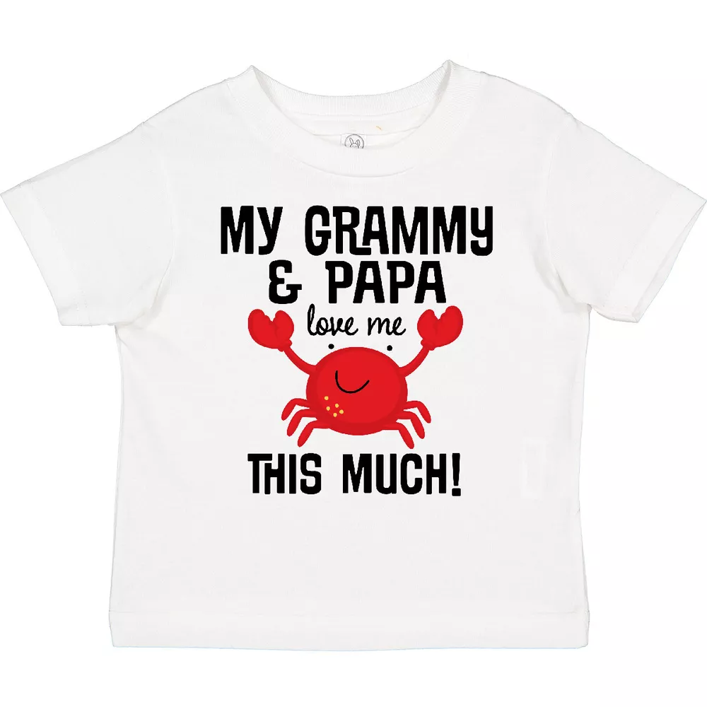 Grammy And Papa Love Me Toddler T-Shirt Grandchild Childs Boys Girls Baby Clothing, Gift for ...