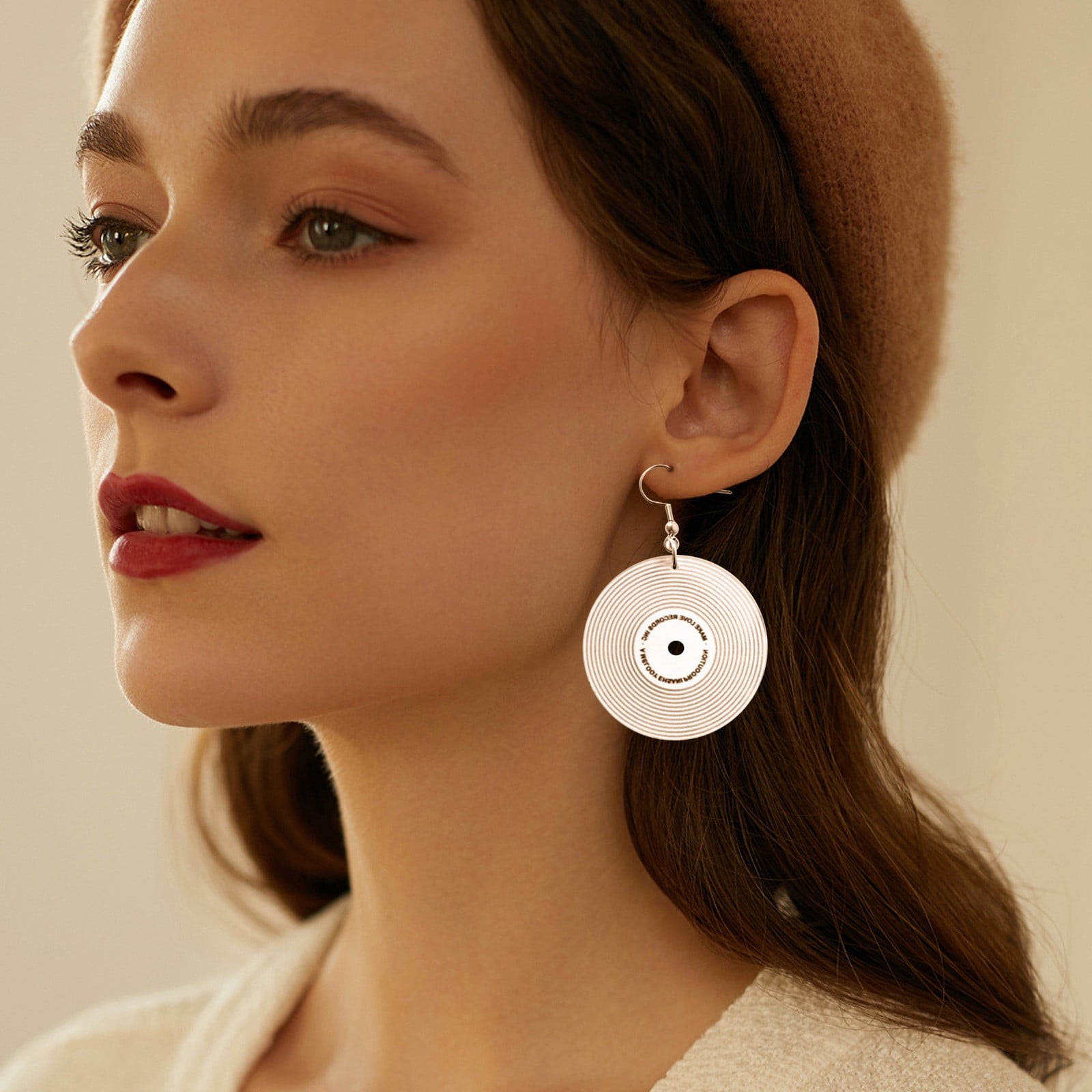 Gramophone Record Earrings Girls Music Festival Gift Acrylic ...