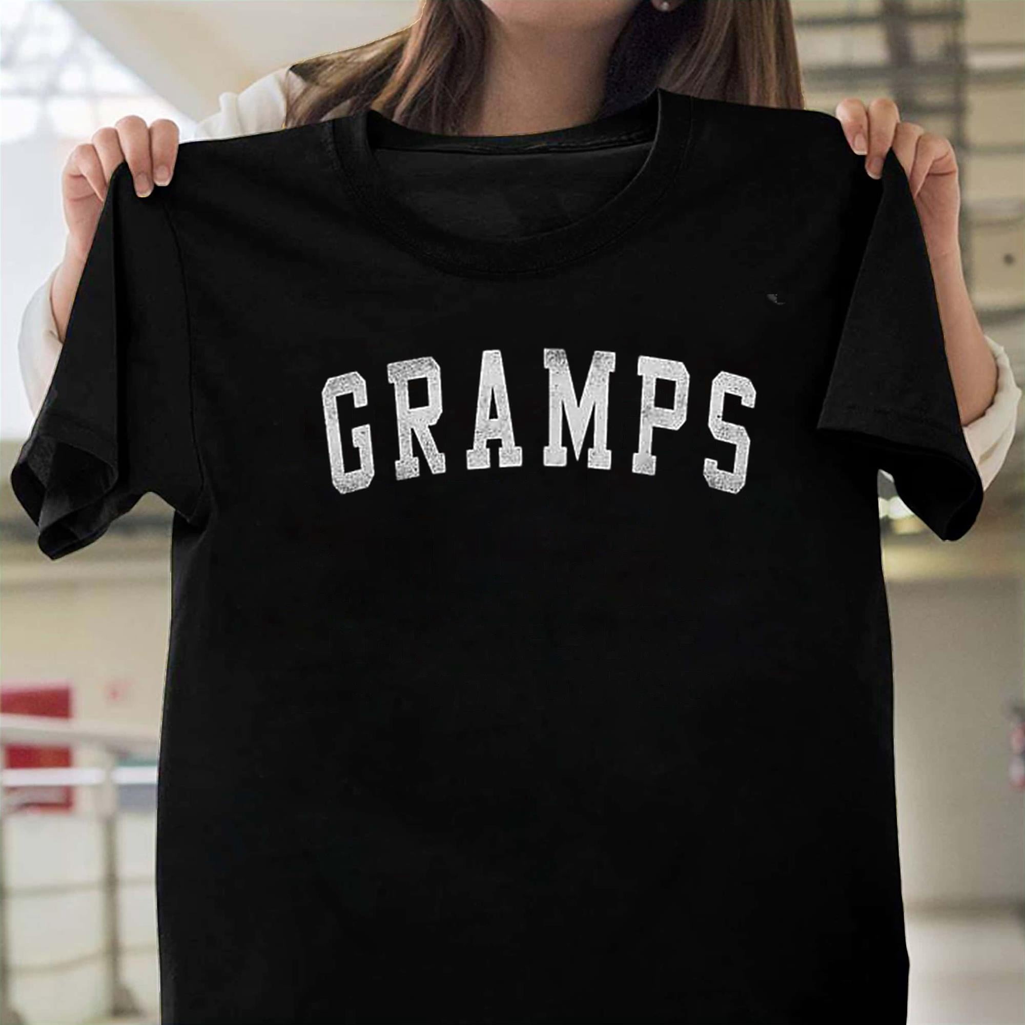 Gramps Classic Bold Font Father's Day Grandpa Simple Family T-Shirt ...