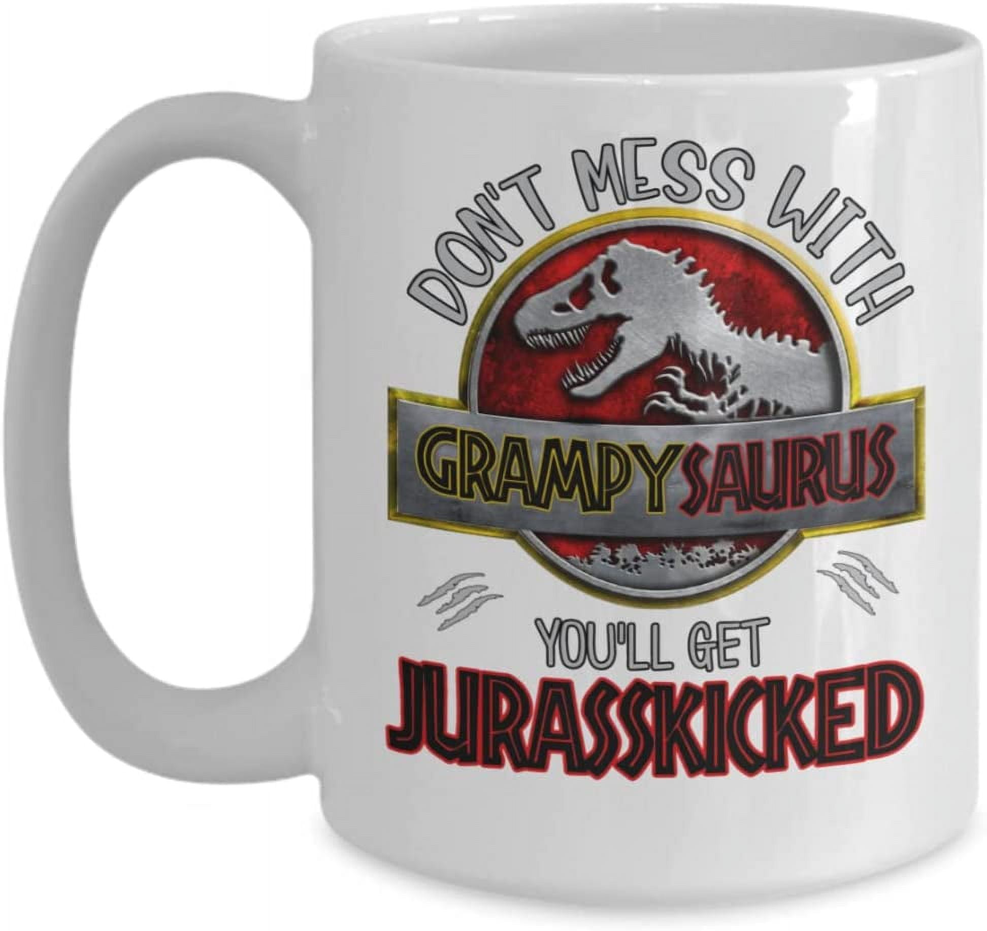 Grampy Mug for Grandpa from Grandchildren Grampysaurus Jurasskicked ...