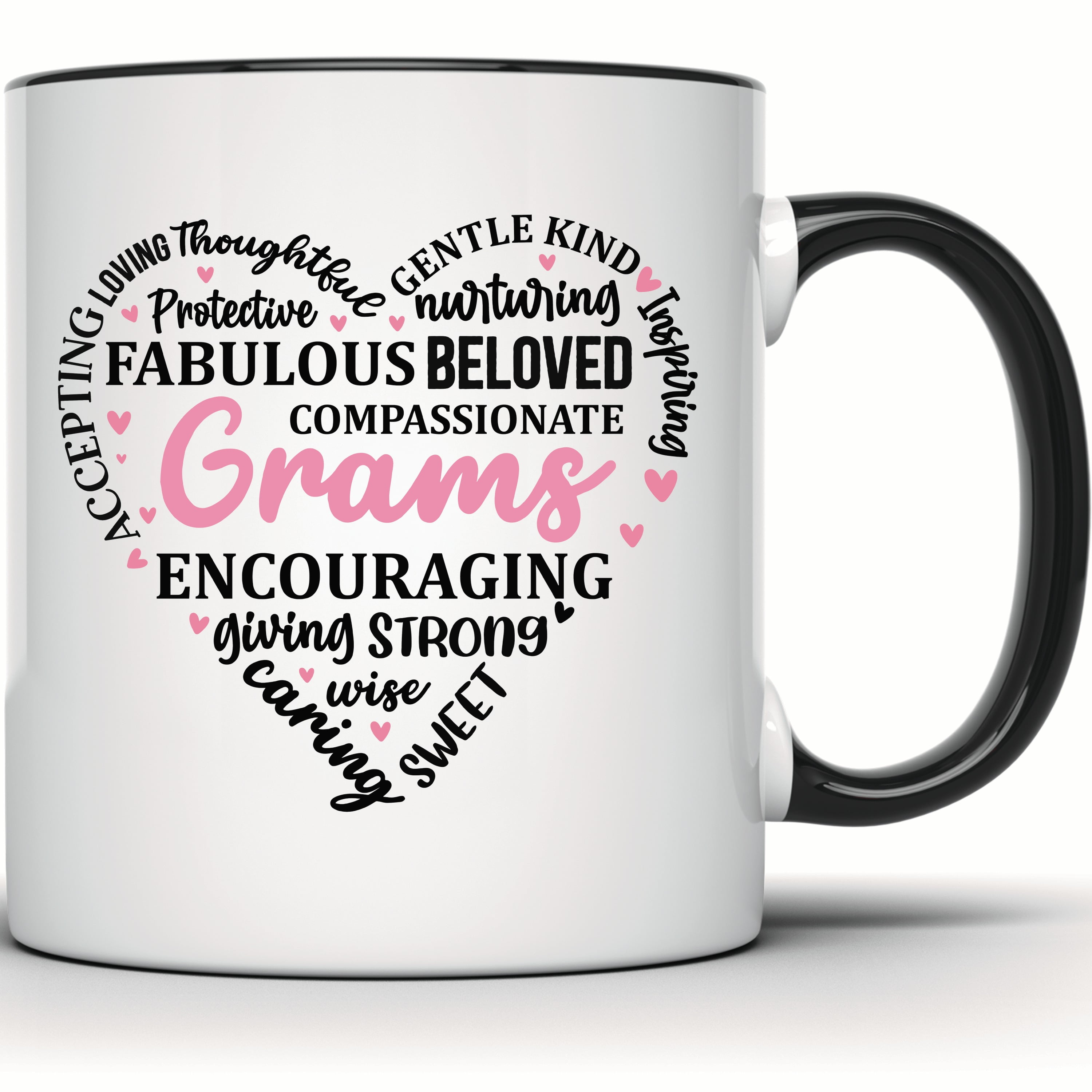Grams Mug - Heart Design Coffee Mug for Grandmother - Loving Grams Gift ...