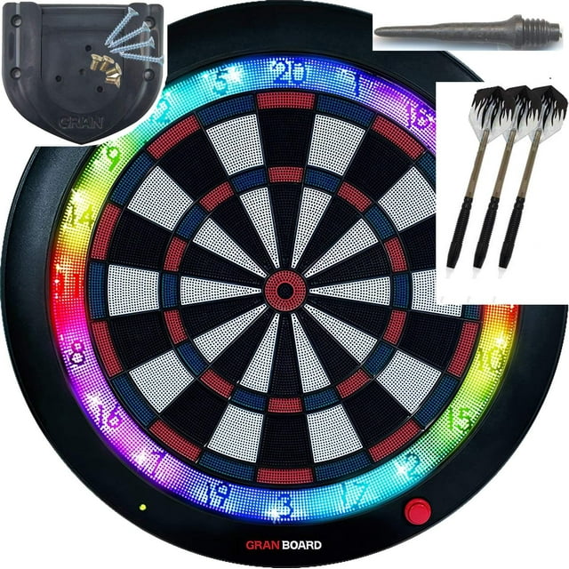 Gran Board 3s LED Dartboard (Blue) with Special Bracket ...