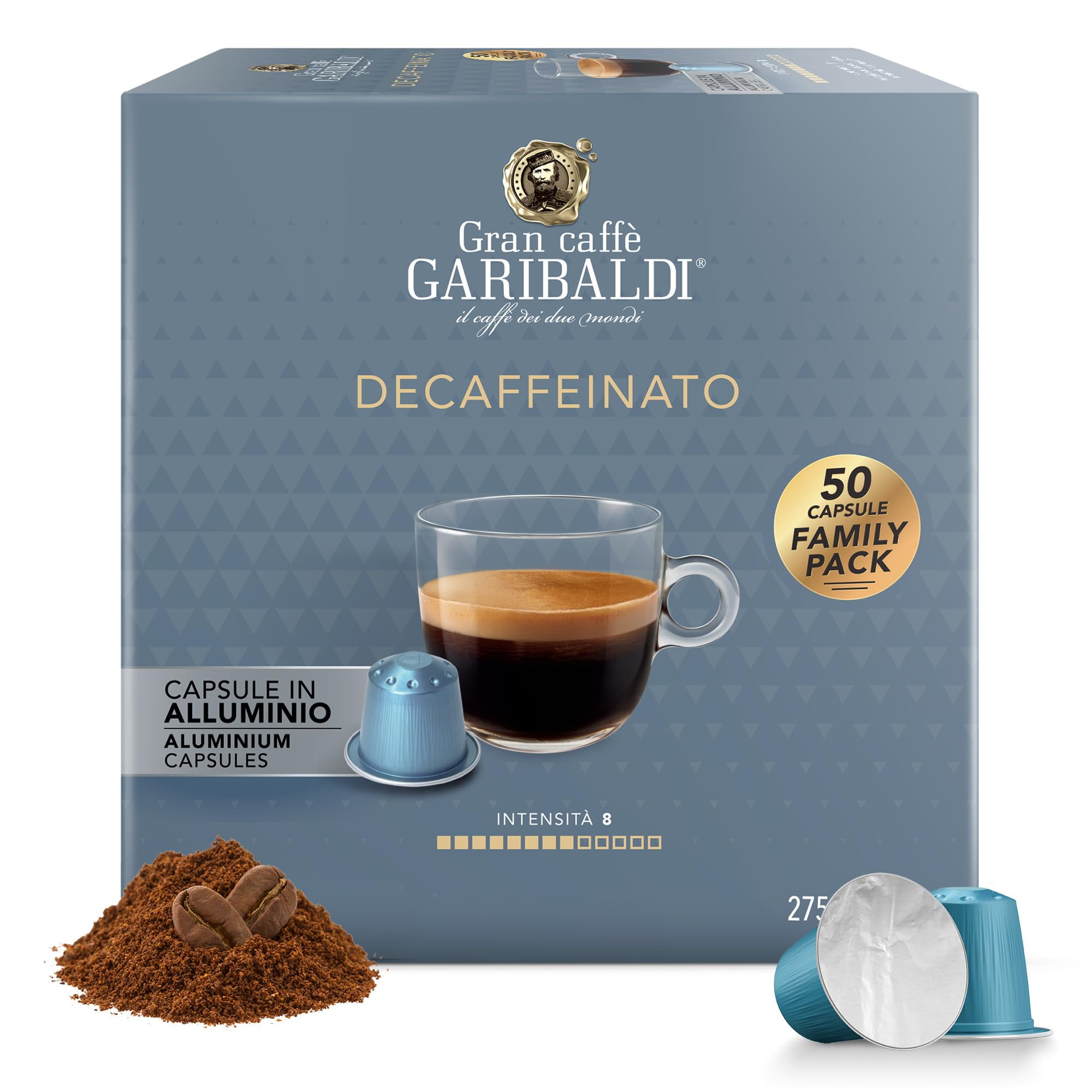 Gran Caffè Garibaldi Decaffeinated Espresso Pods, Italian Roast Coffee ...