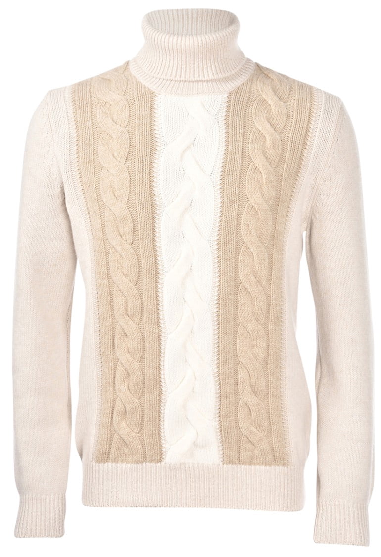 Gran Sasso High Neck Cable Knit Sweater (Men's) - Walmart.com