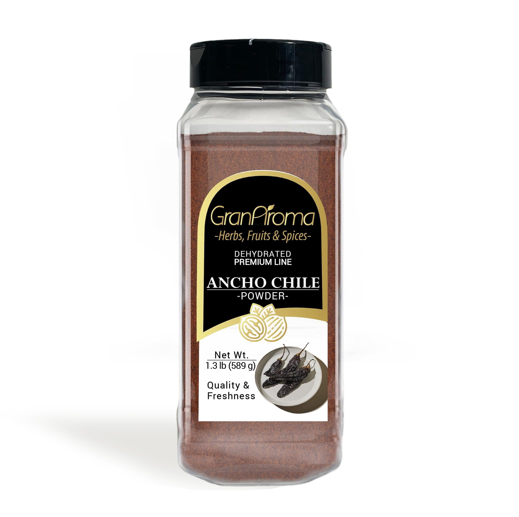 GranAroma Ancho Chile Powder, 1.3 lb, Spicy & Flavorful, Moles ...