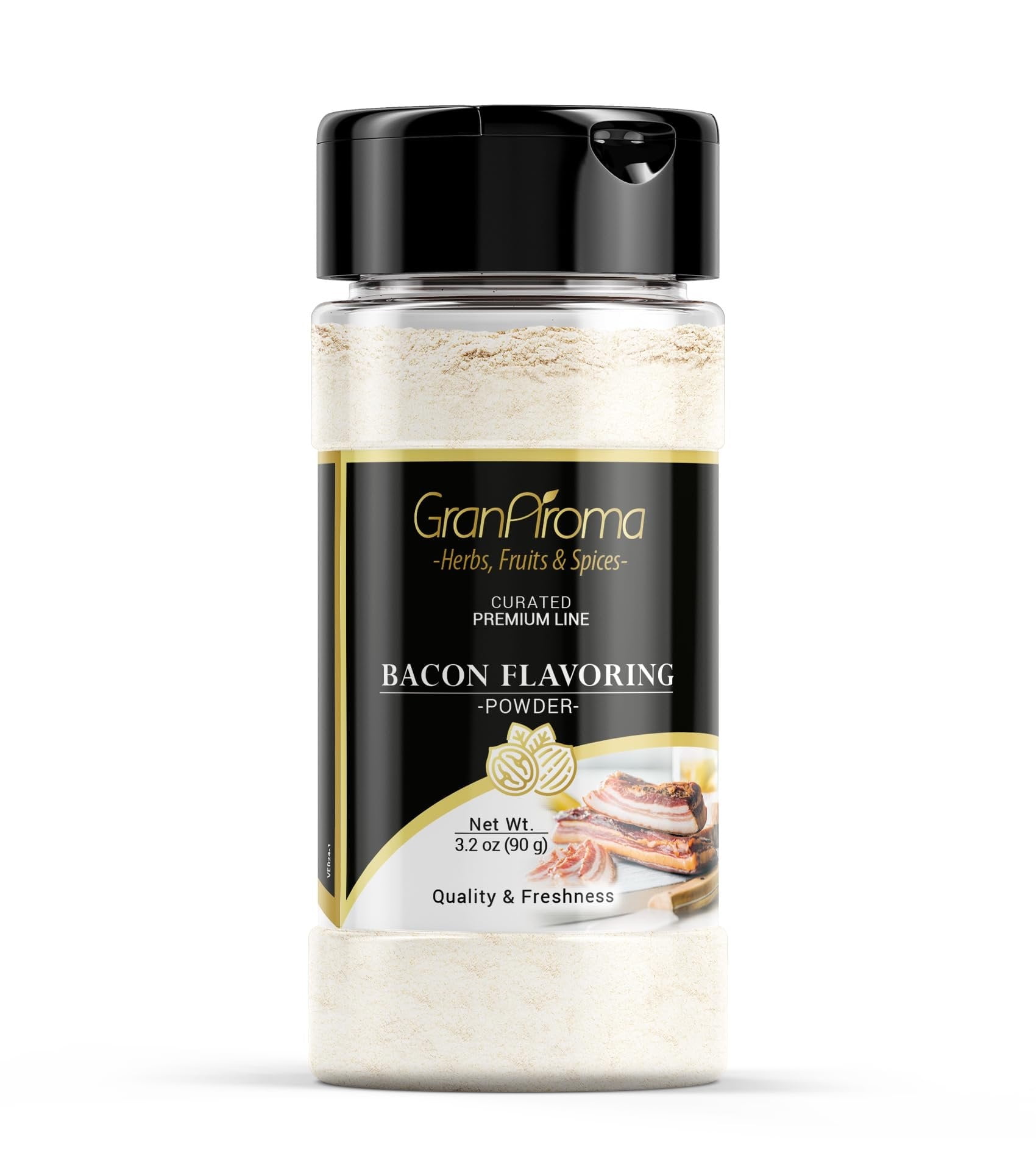 GranAroma Bacon Flavoring, 3.2 oz, Powder, Chips & Popcorn, Seasoning ...