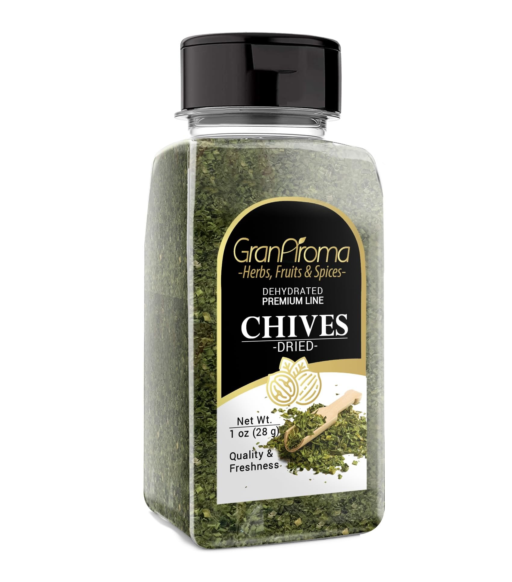 GranAroma Dried Chives, 1 oz, Potatoes & Salads, Subtle Flavor ...