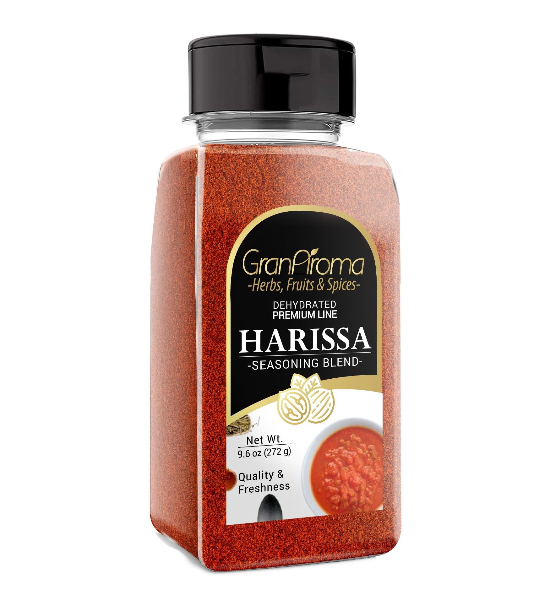 GranAroma Harissa Seasoning Blend, 9.6 oz, North African Cuisine, Bold ...