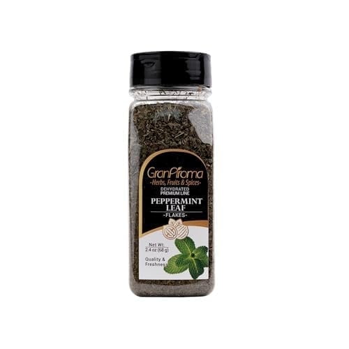 GranAroma Peppermint Leaf Flakes, Aromatic Dried Herb for Tea, Baking ...
