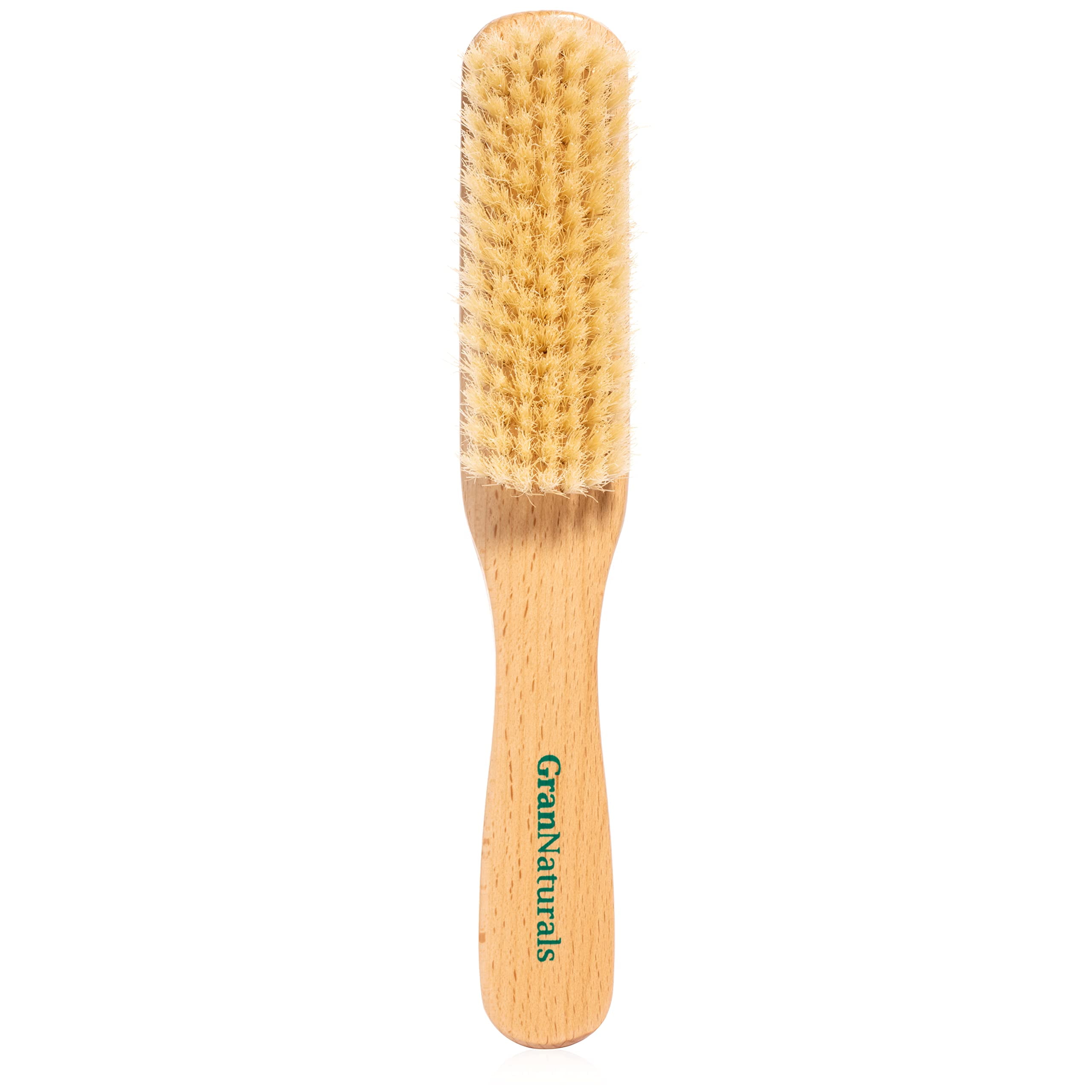 GranNaturals Boar Bristle Slick Back Hair Brush - Soft White Bristle ...
