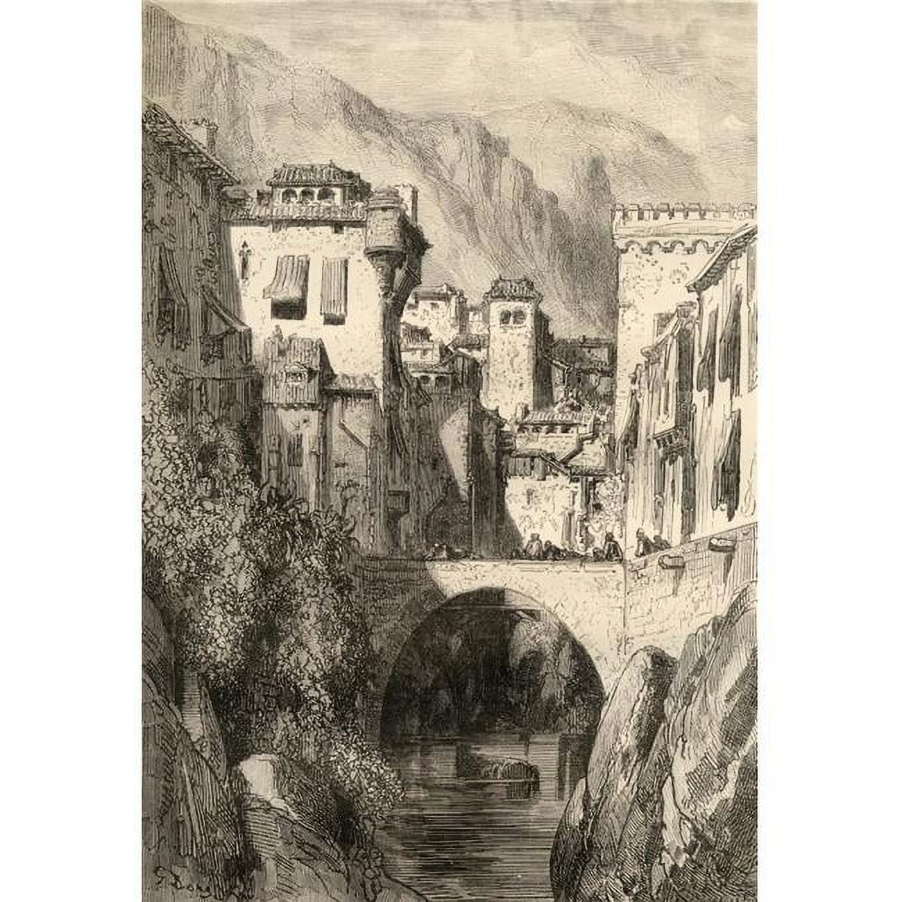 Granada Spain. The Banks of The Darro. Drawn by Gustave Dore From The ...